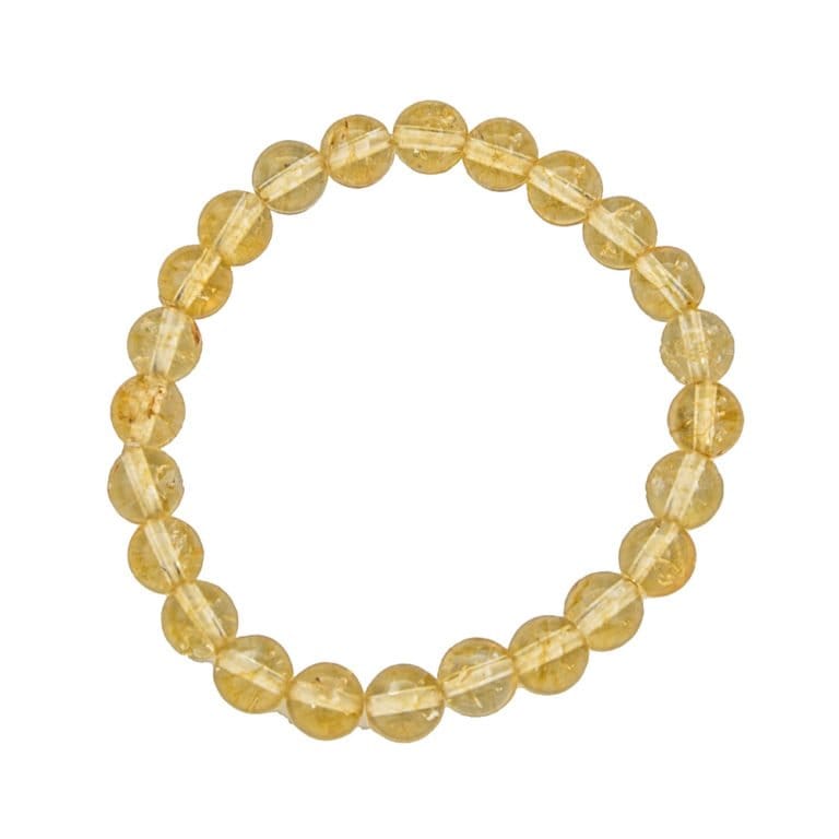 Bracelet Citrine – Pierres boules 8mm