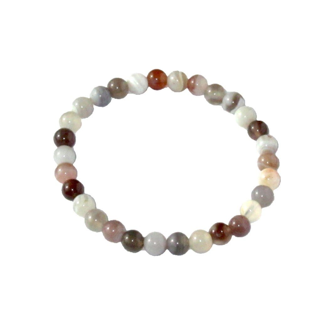 Bracelet Agate botswana – Pierres boules 6mm