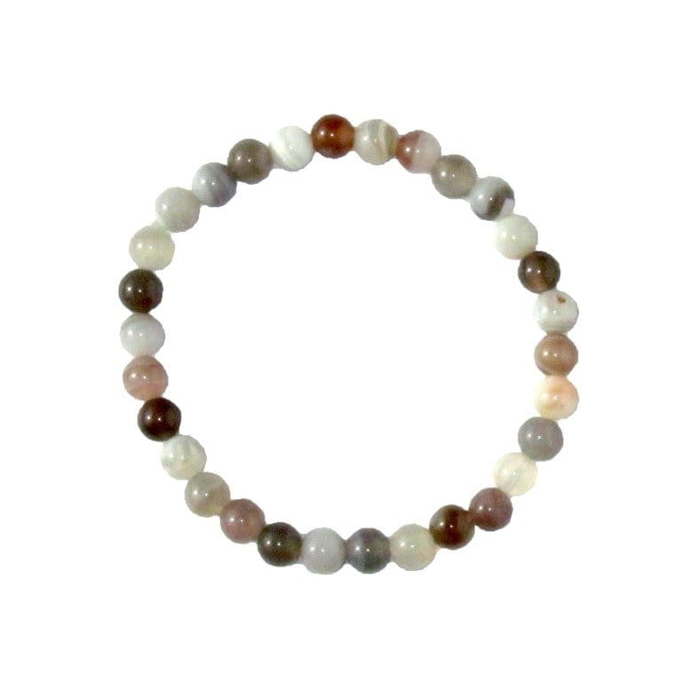 Bracelet Agate botswana – Pierres boules 6mm