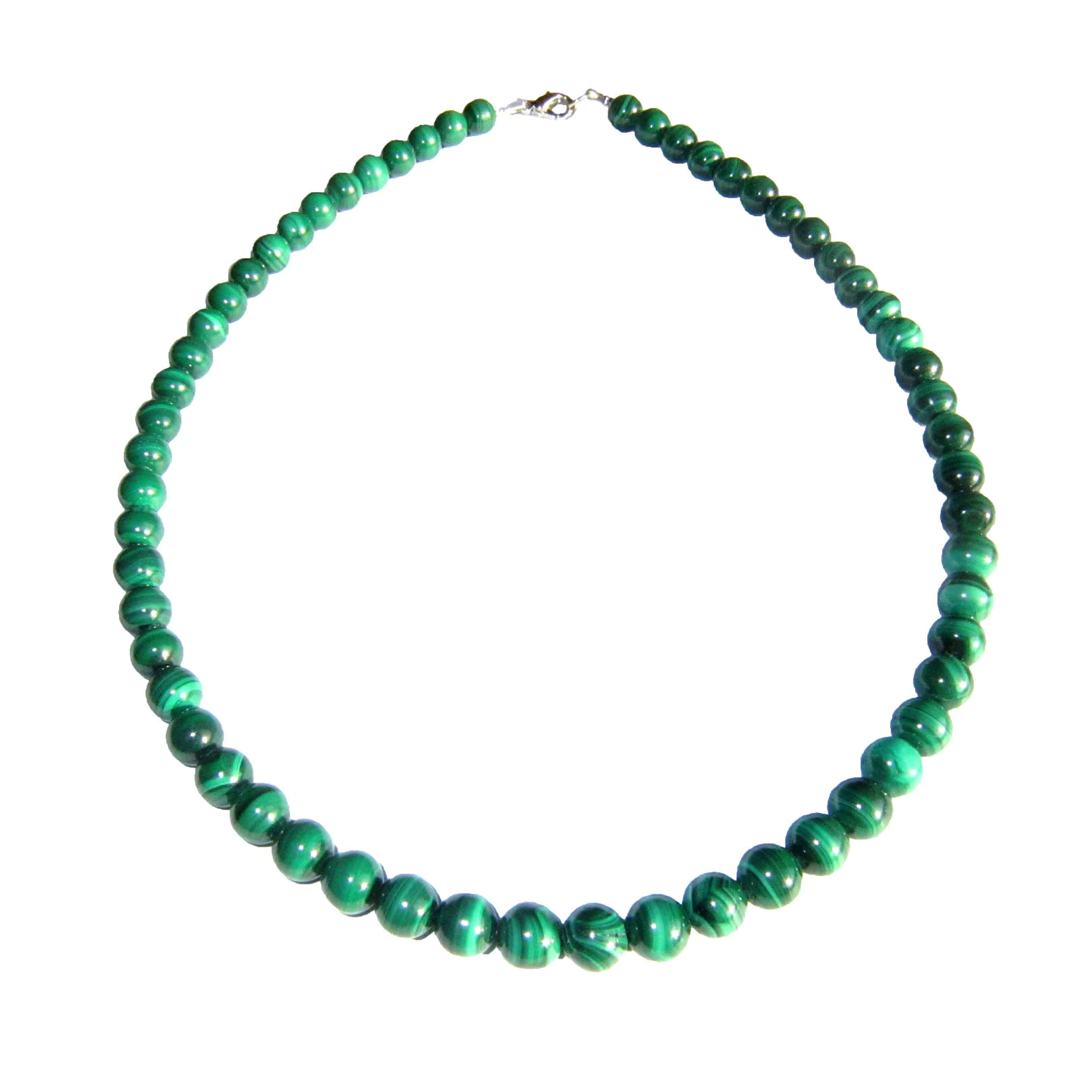 Collier Malachite - Pierres Boules 8mm - France Minéraux