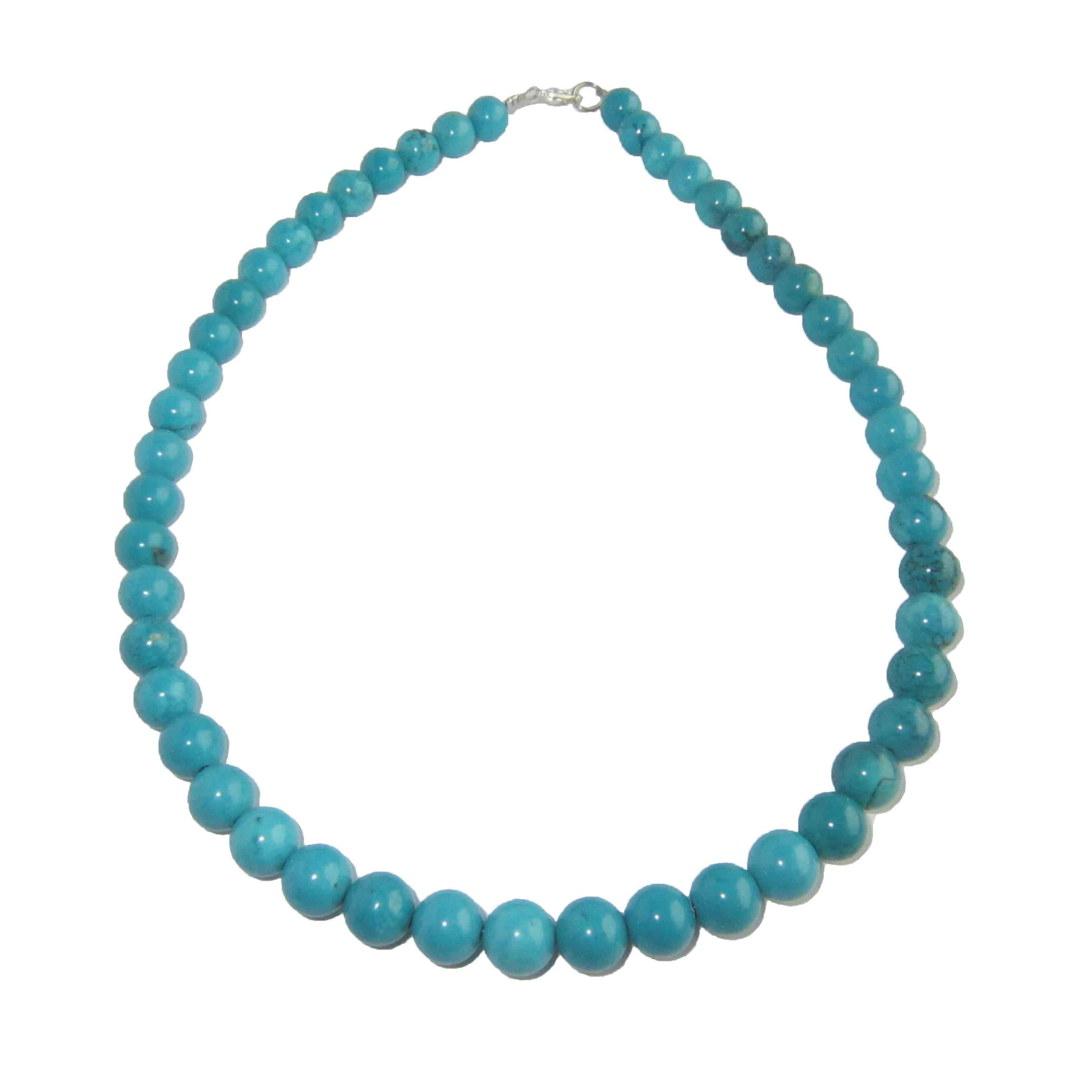 Collier Turquoise - Pierres Boules 8mm - France Minéraux