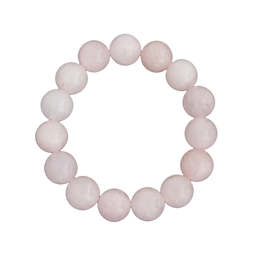 Bracelet Quartz rose - Pierres Boules 12mm - France Minéraux