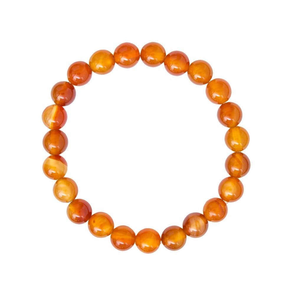 Bracelet Cornaline – Pierres boules 8mm