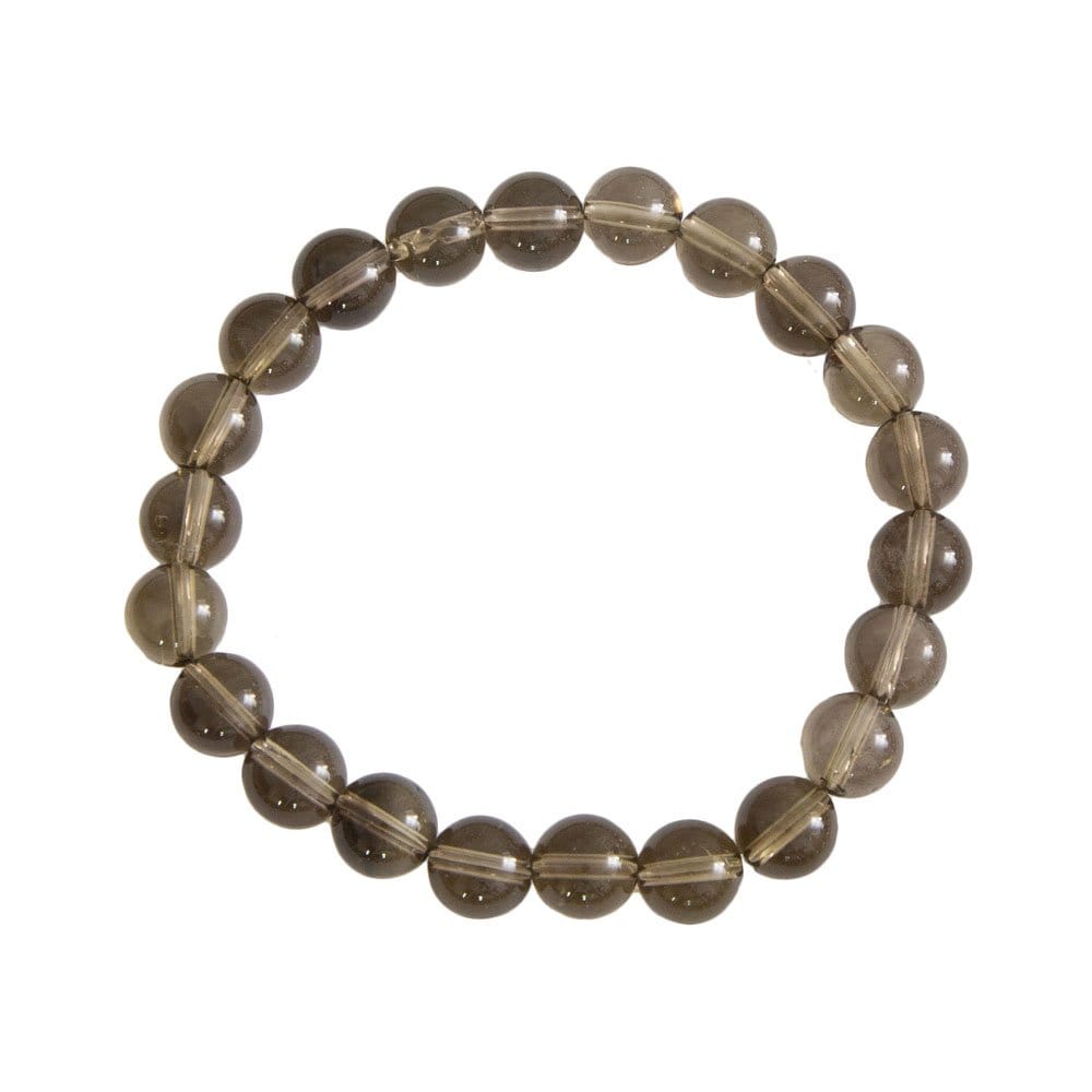 Bracelet Quartz fumé – Pierres boules 8mm
