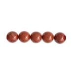 Sachet de 5 perles Jaspe rouge – 6mm