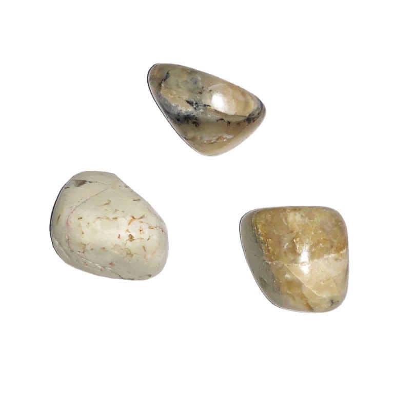 Pierre roulée Opale blanche