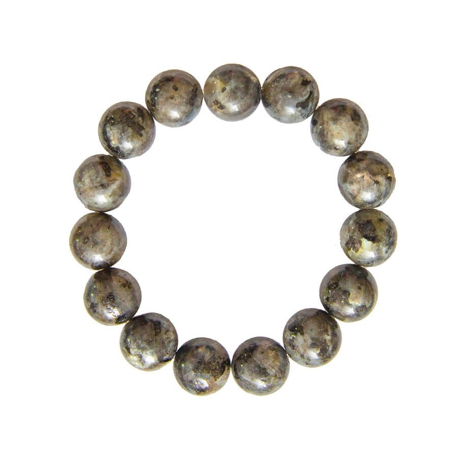 Bracelet Labradorite avec inclusions - Pierres boules 12mm - France ...