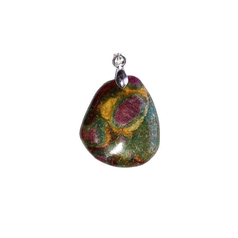 Pendentif Rubis sur fuschite – Pierre plate