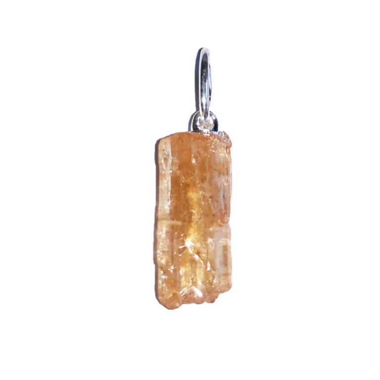 Pendentif Topaze impériale – Pierre brute