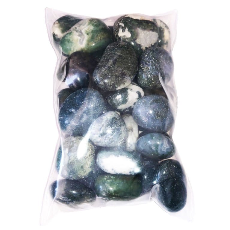 Pierres roulées Agate mousse – 500grs