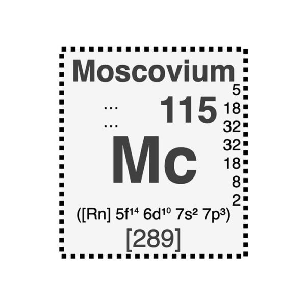 Moscovium - Élément atomique n°115 - Symbole Mc - France Minéraux