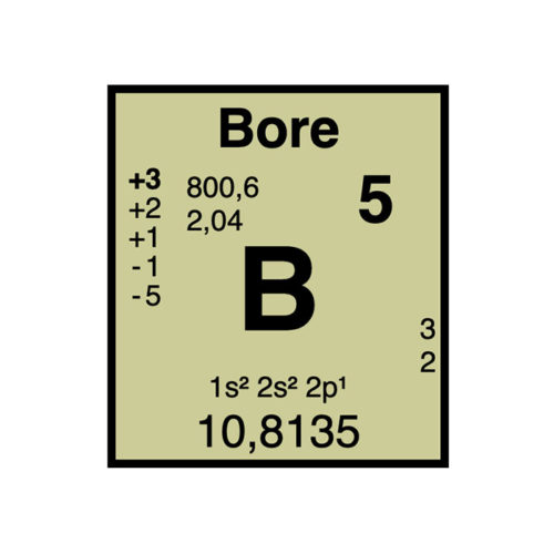 Bore - Élément atomique n°5 - Symbole B - France Minéraux
