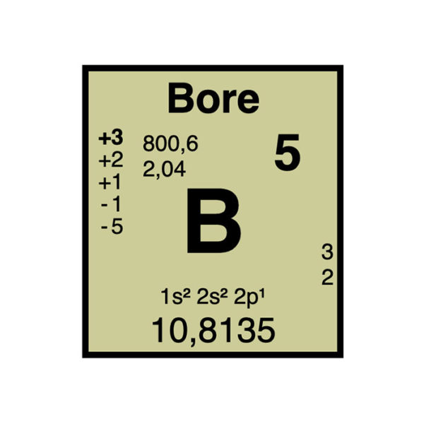 Bore - Élément atomique n°5 - Symbole B - France Minéraux