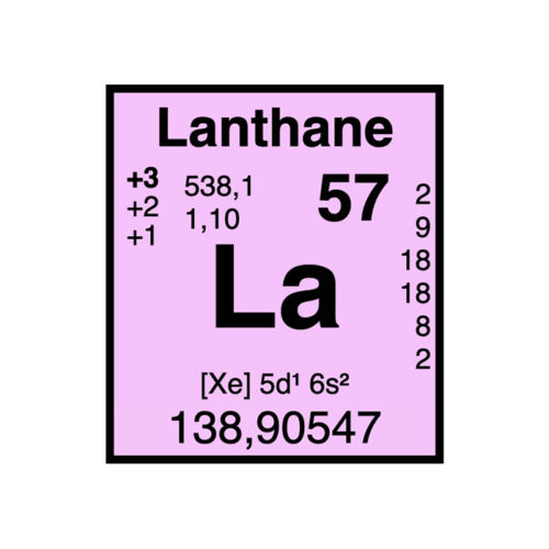 Lanthane - Élément atomique n°57 - Symbole La - France Minéraux