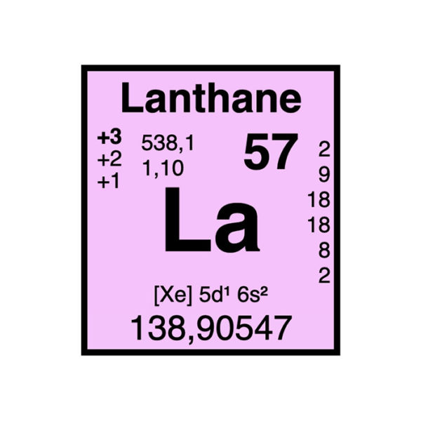 Lanthane - Élément atomique n°57 - Symbole La - France Minéraux