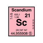 Scandium - Élément atomique n°21 - Symbole Sc - France Minéraux