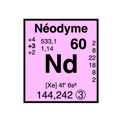 Néodyme - Élément atomique n°60 - Symbole Nd - France Minéraux