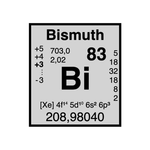 Bismuth - Élément atomique n°83 - Symbole Bi - France Minéraux