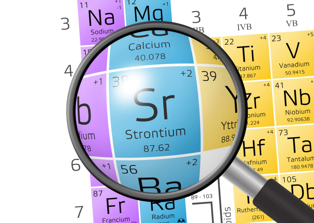 Strontium - Élément atomique n°38 - Symbole Sr - France Minéraux